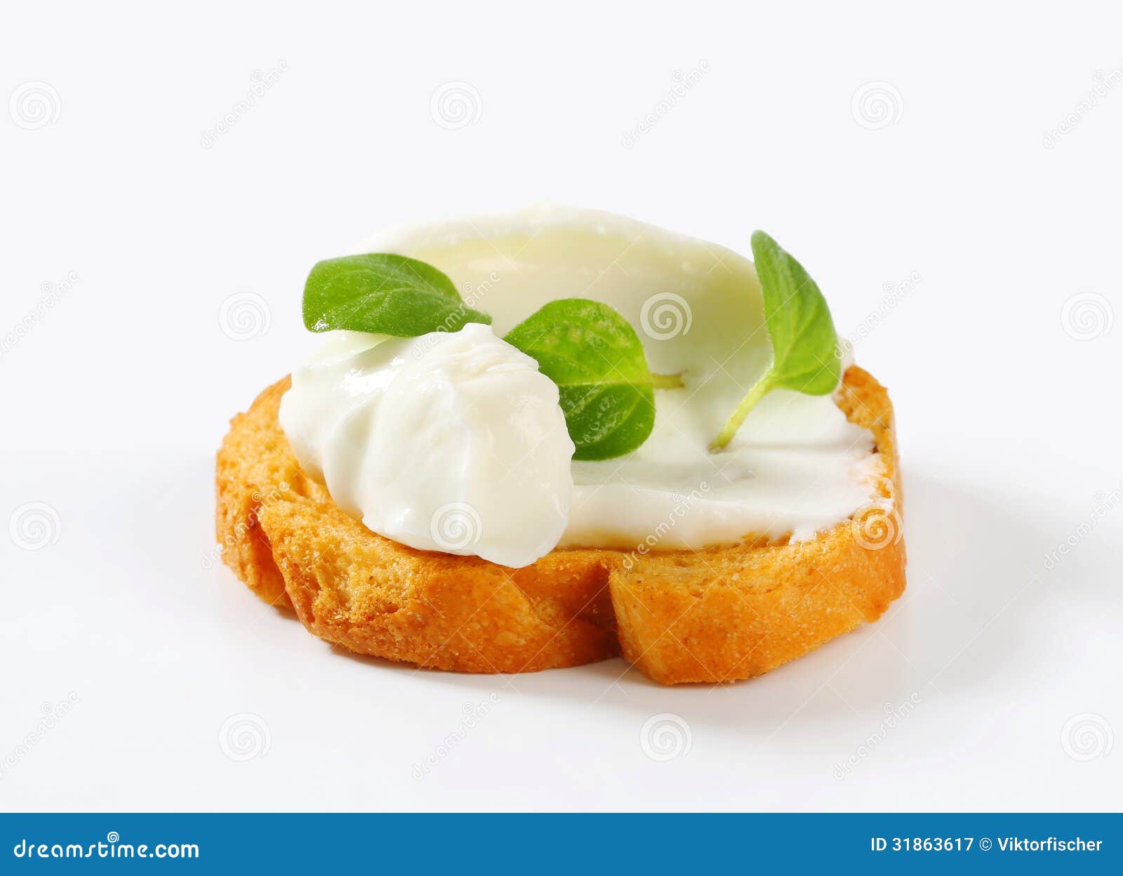 Mini Toast with Cream Cheese Stock Image - Image of appetizer, shot ...