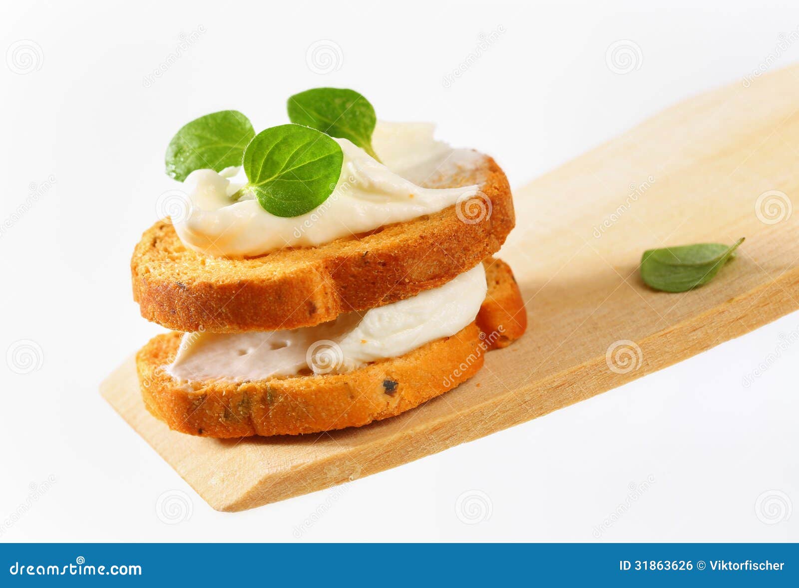 Mini Toasts with Cream Cheese Stock Photo - Image of baked, mini: 31863626