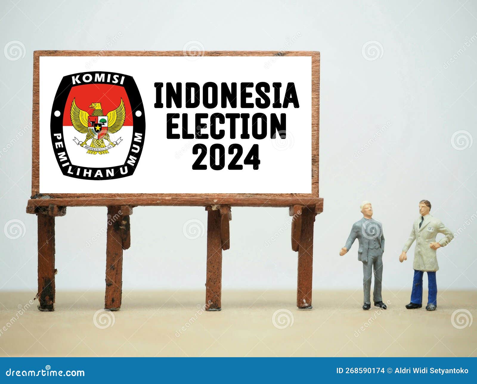 Mini Toy at Table White Background. Billboard Concept Design Editorial ...