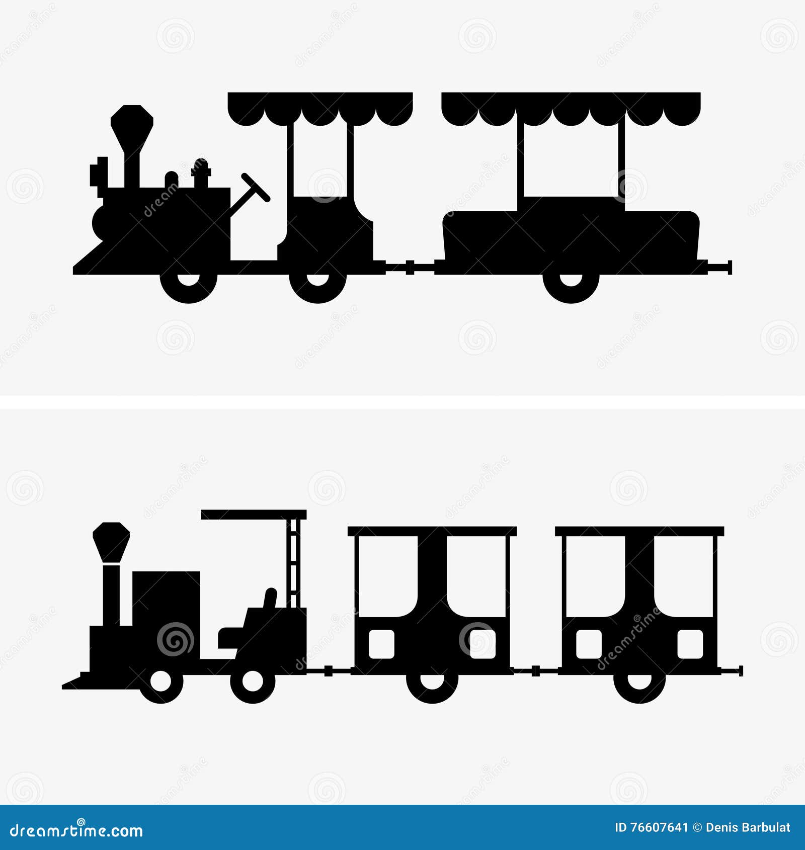 Mini train stock vector. Illustration of wagon, transportation - 76607641