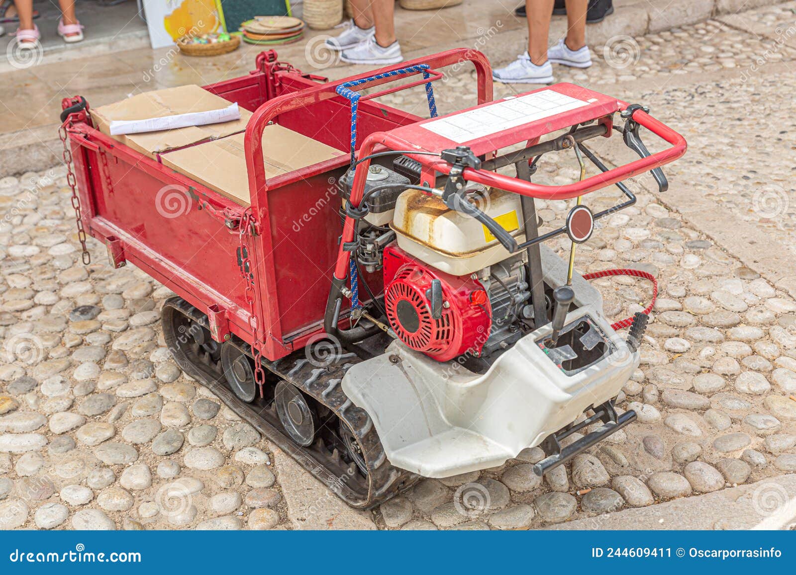 Mini Transporter with Tracks and Motor for Small Goods Stock Image ...