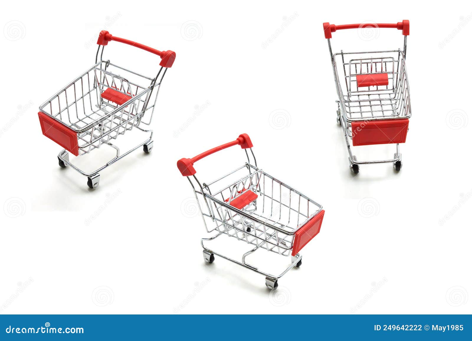 Mini Trolley Cart Isolated on White Background Stock Photo - Image of ...