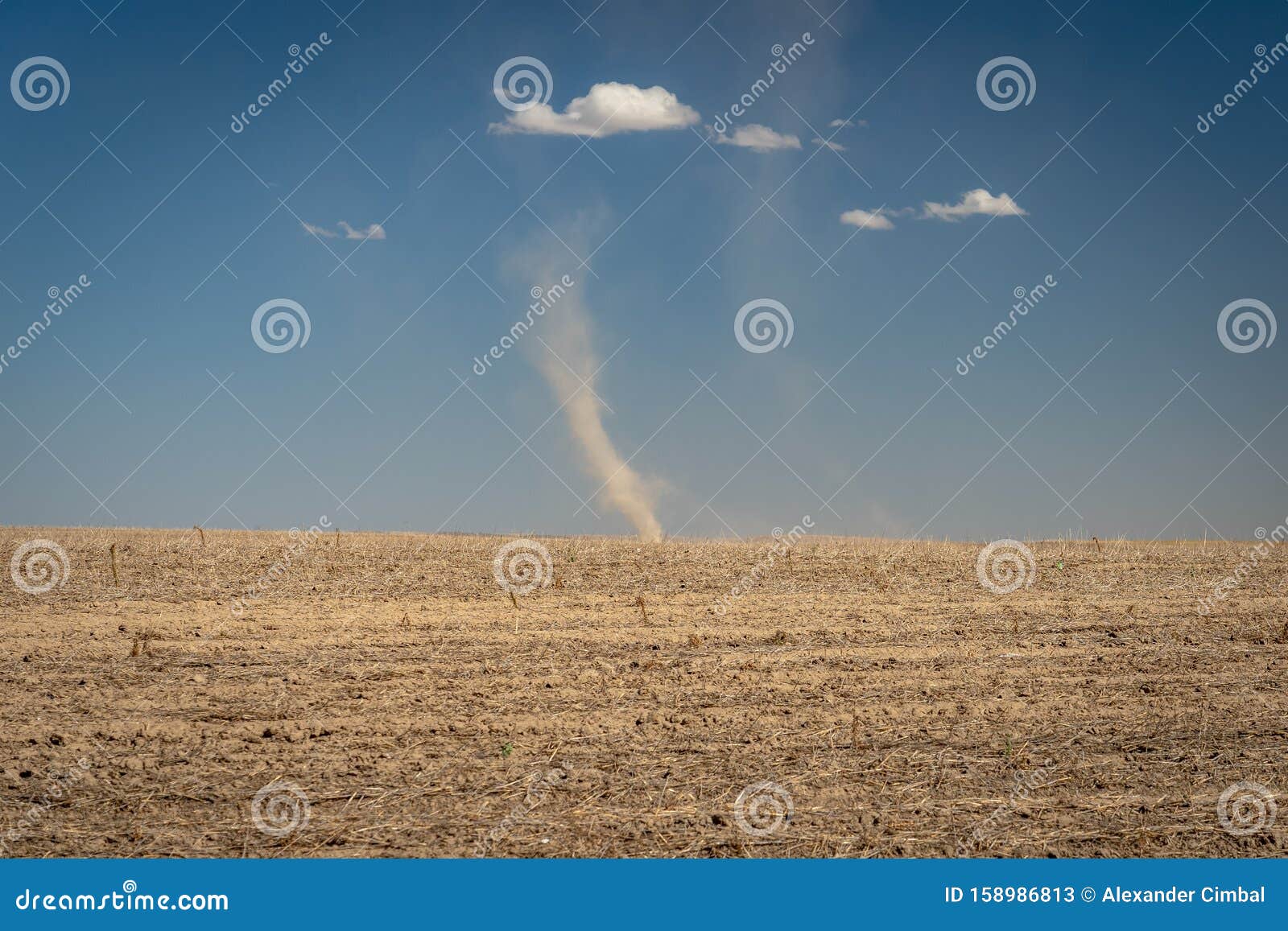 Mini Twister Over Farm Fields Stock Image - Image of clouds, field ...