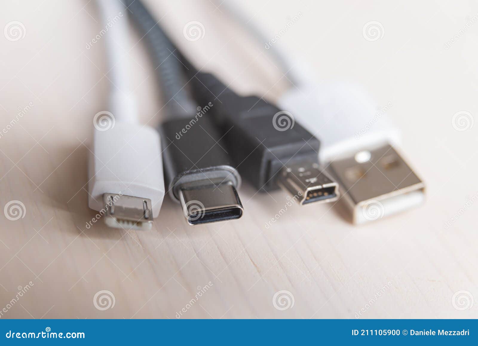 Types of Usb connectors. stock photo. Image of connector - 211105900