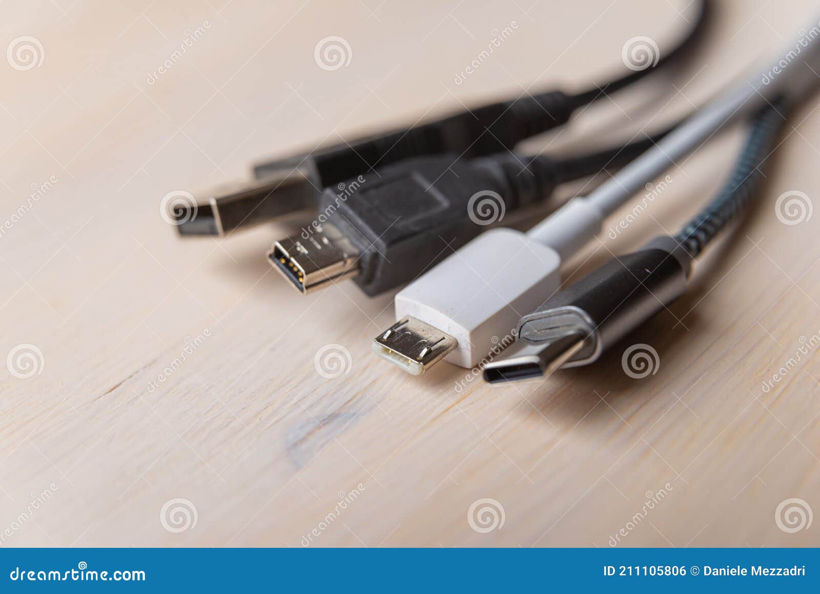 Types of Usb connectors. stock photo. Image of types - 211105806