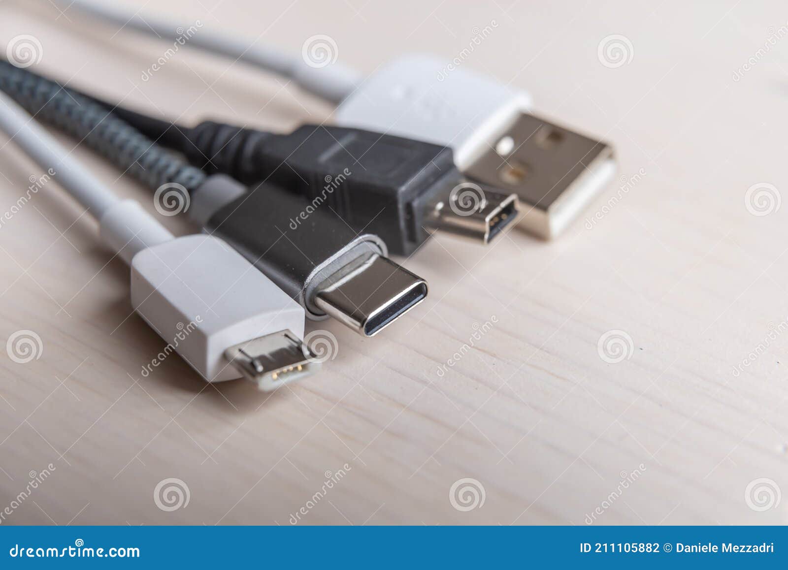 Types of Usb connectors. stock photo. Image of type - 211105882