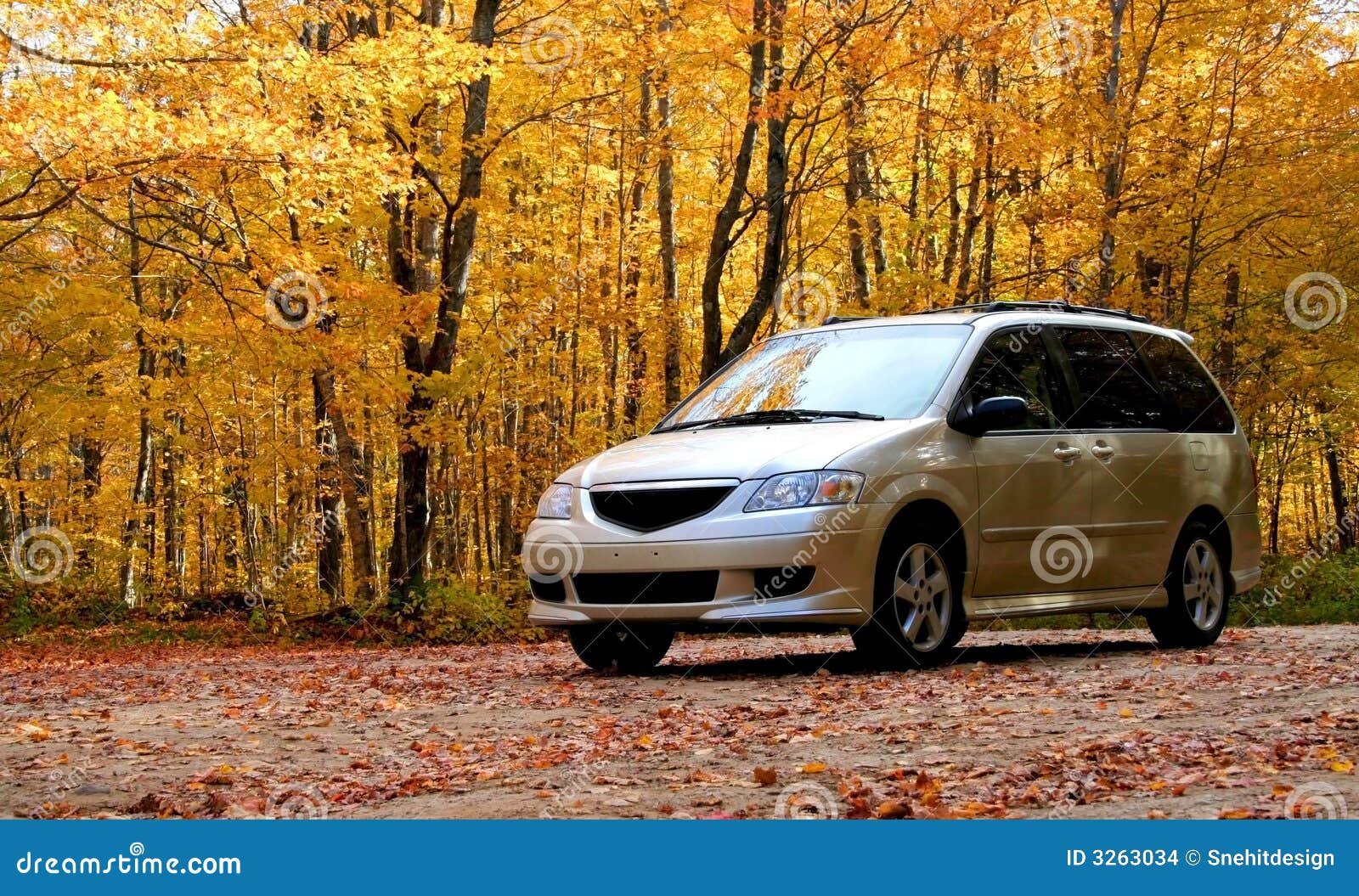 Mini Van stock photo. Image of fall, dense, yellow, scenic - 3263034