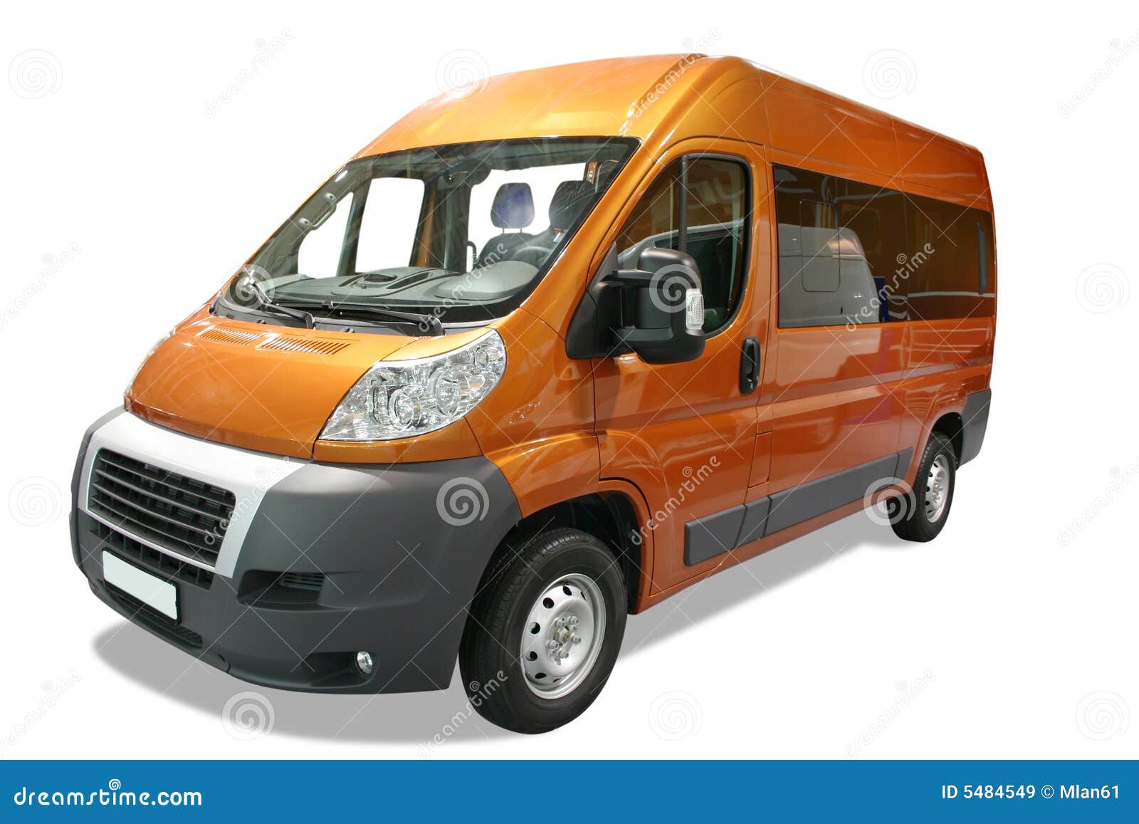 Mini van stock image. Image of fiat, isolated, orange - 5484549