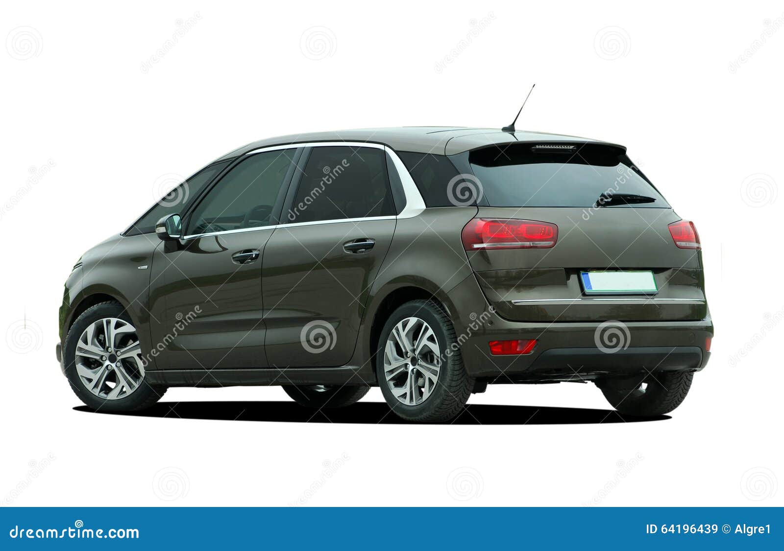 Mini van, car stock image. Image of back, hatchback, plate - 64196439