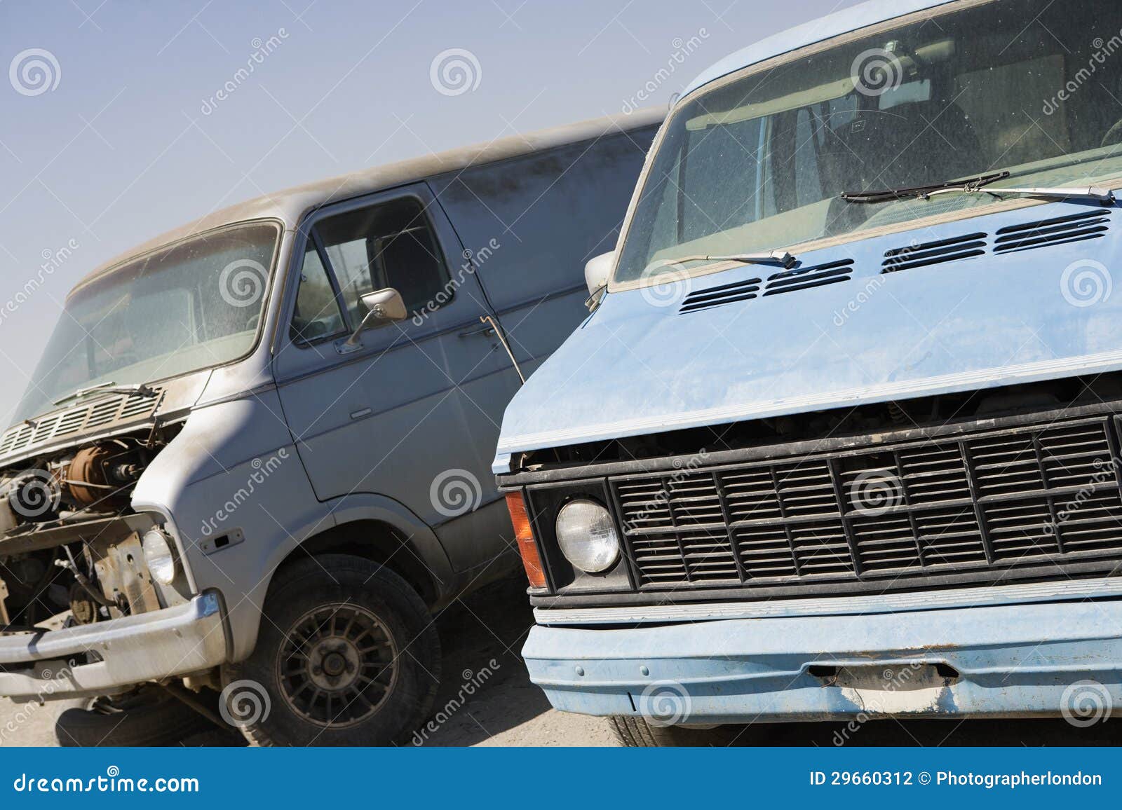 Mini Vans in Junkyard stock photo. Image of damage, junkyard - 29660312