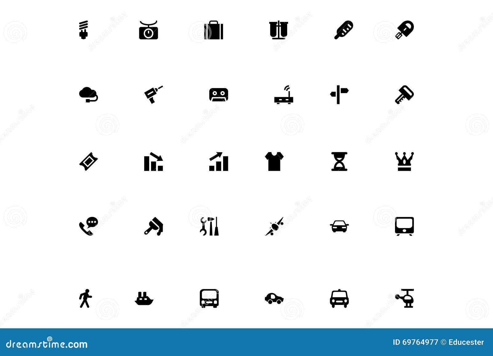 Mini Vector Icons 15 stock abbildung. Illustration von apparat - 69764977