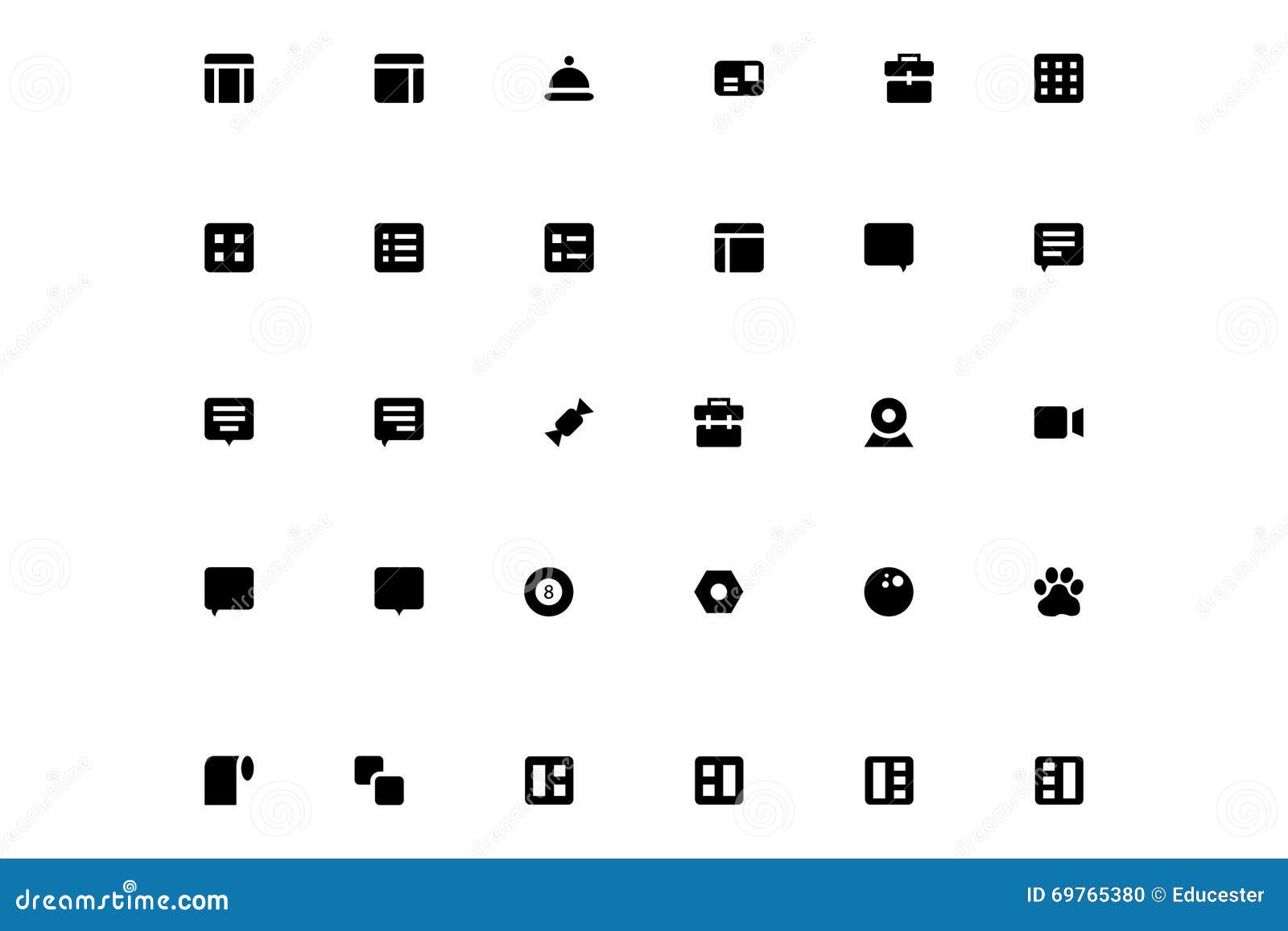 Mini Vector Icons 27 stock illustratie. Illustration of portefeuille ...