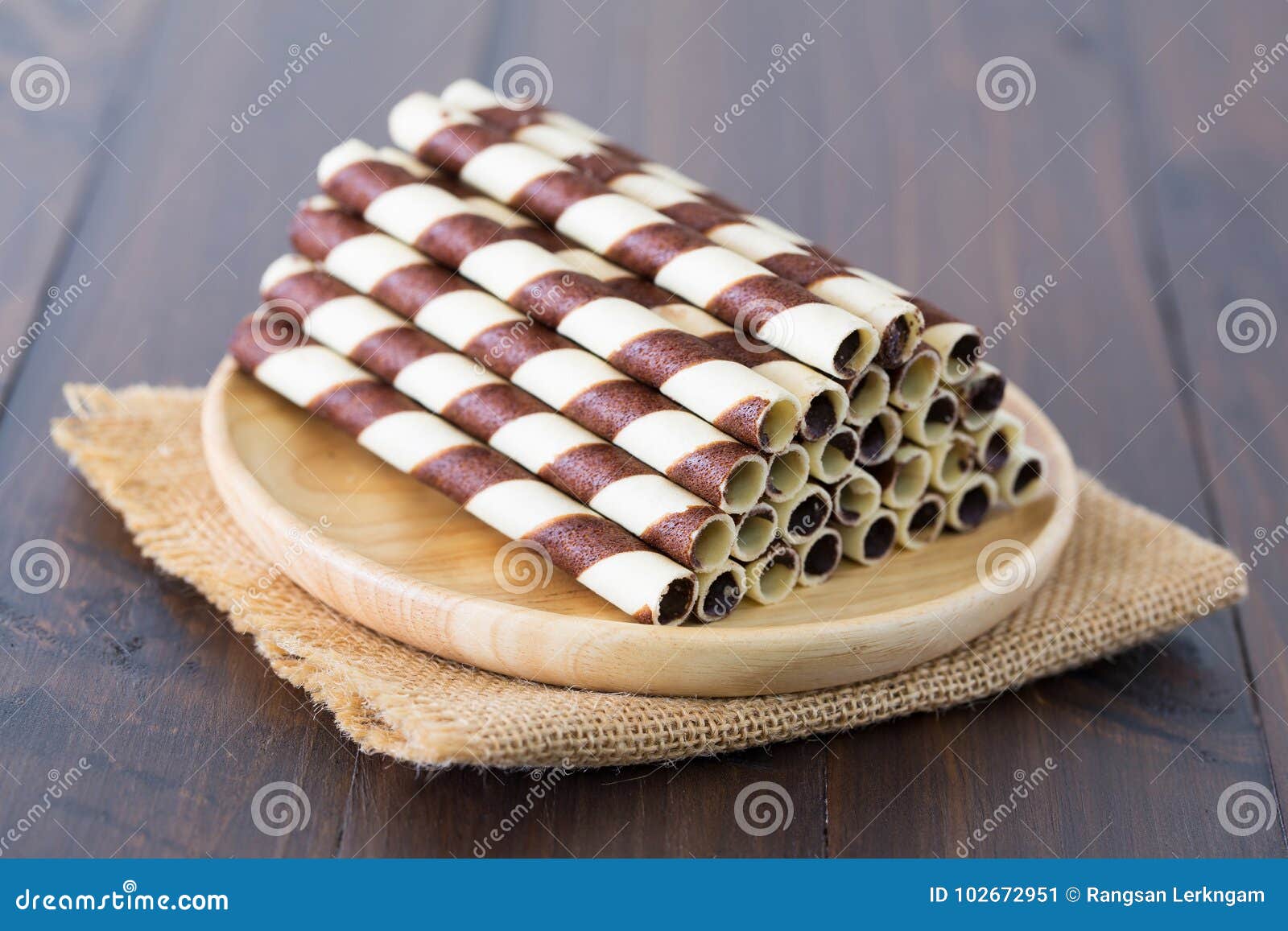 Mini wafer chocolate stick stock image. Image of mini - 102672951