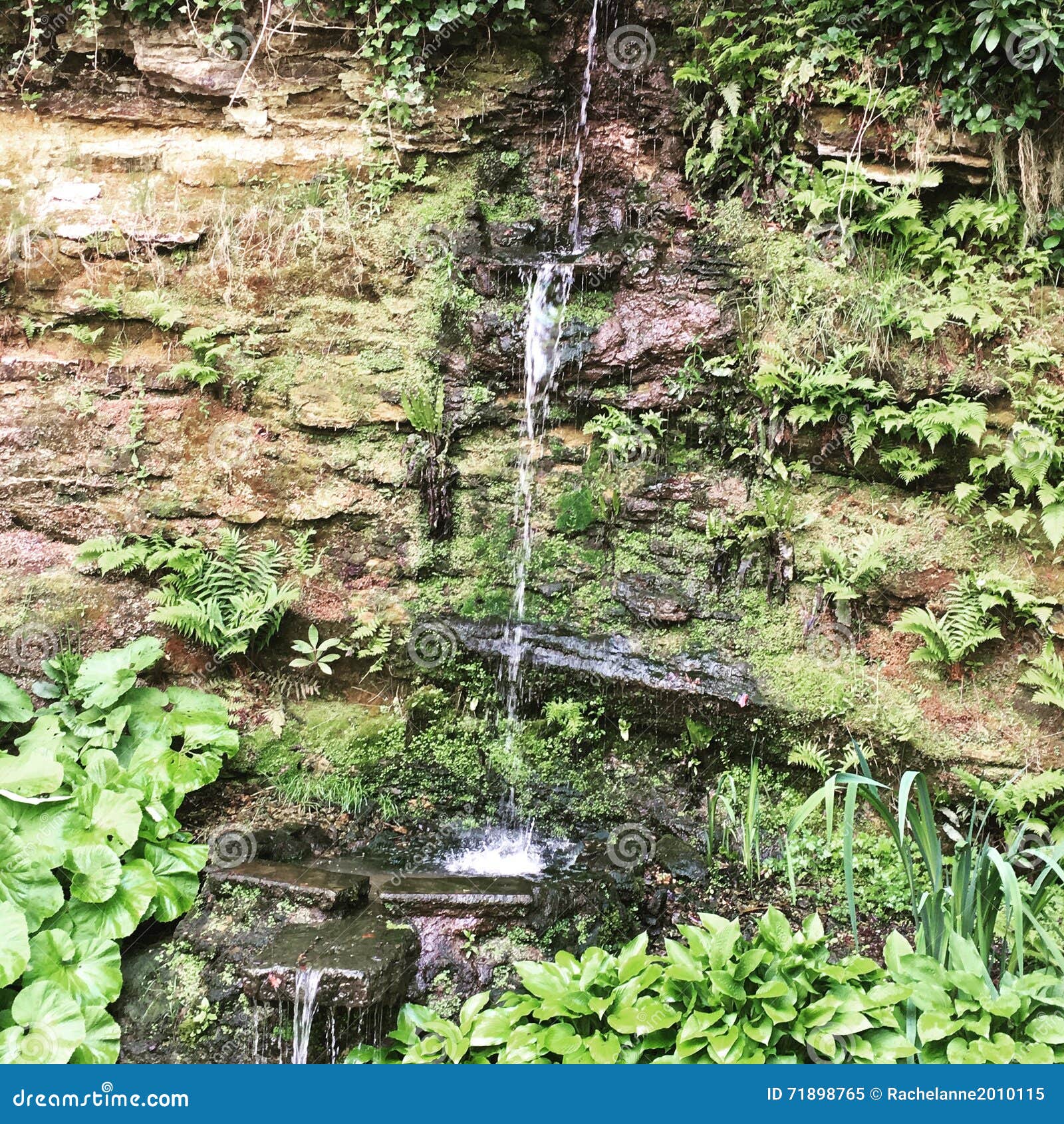 Mini waterfall stock image. Image of springtime, style - 71898765