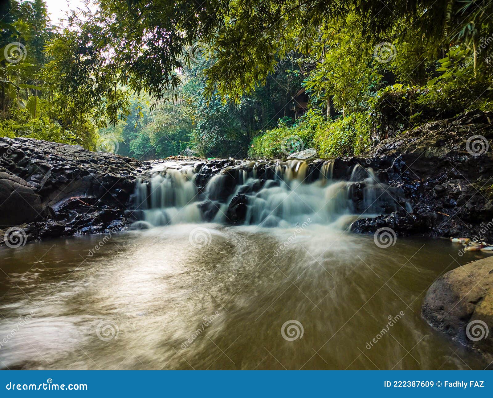 Mini Waterfall at Indonesia Stock Image - Image of indomesia, water ...
