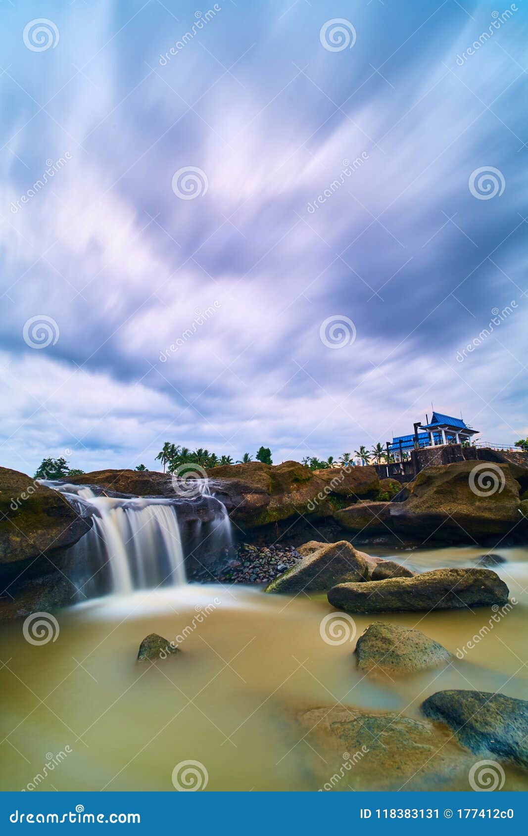 A Mini Waterfall at Kampili Dam Stock Image - Image of background, blur ...