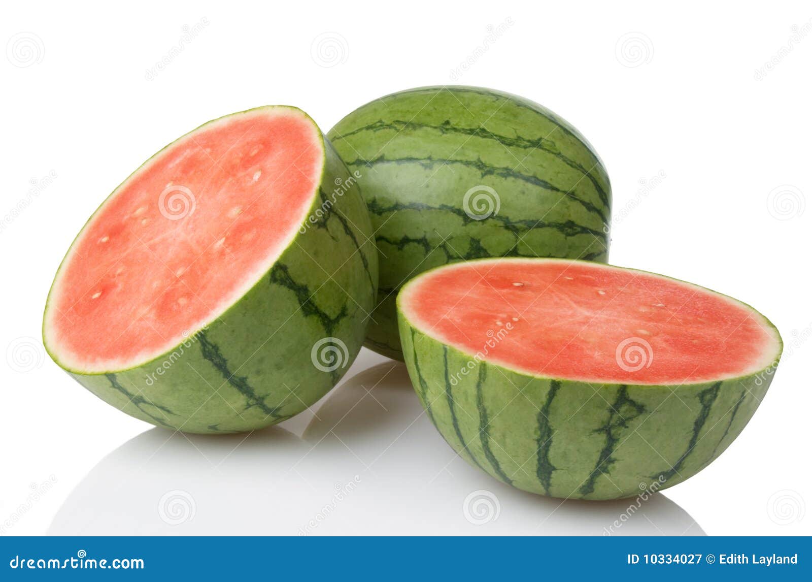 Mini Watermelons with One Cut in Half Stock Image - Image of delicious ...