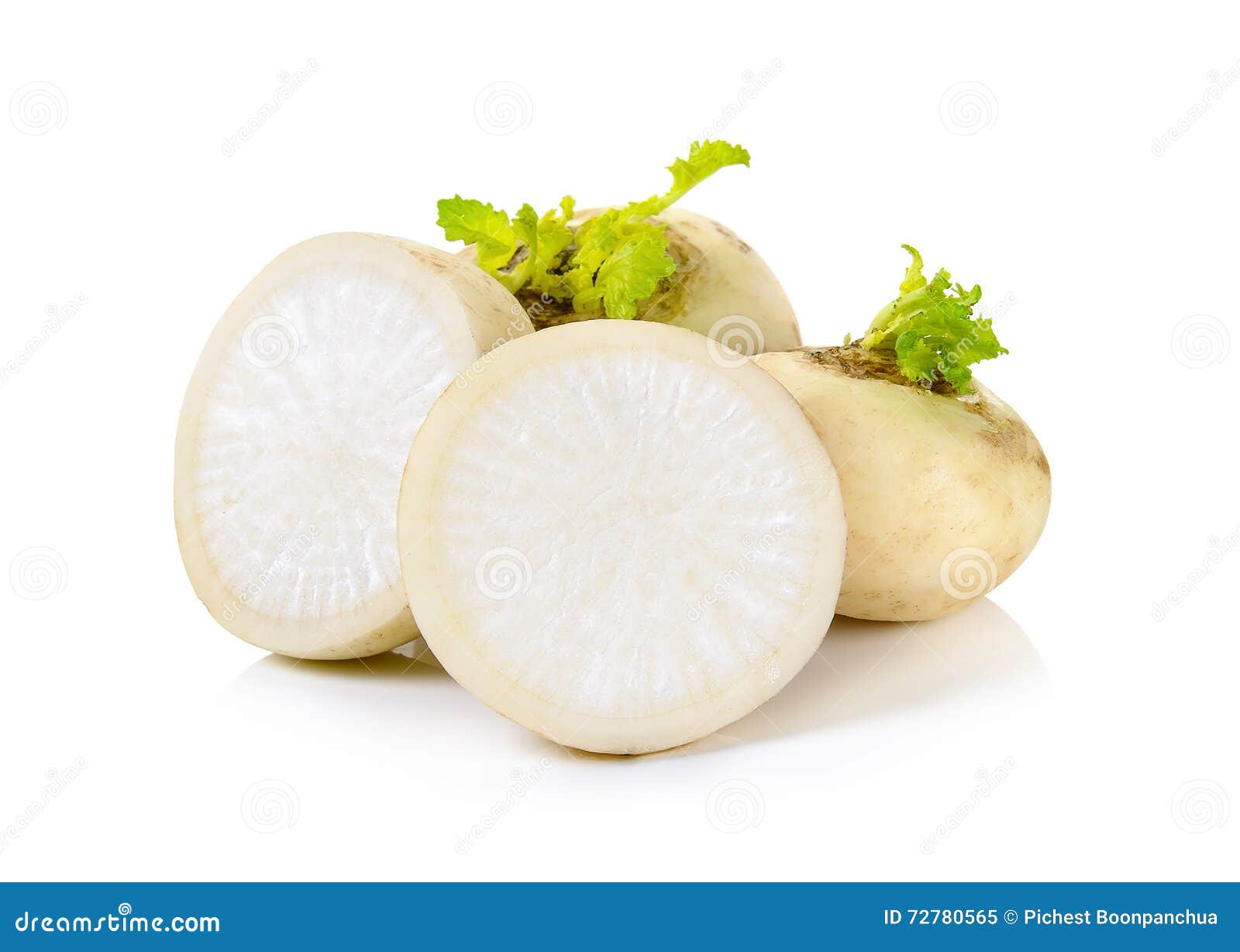 Mini White Turnips Isolated on White Background Stock Image - Image of ...
