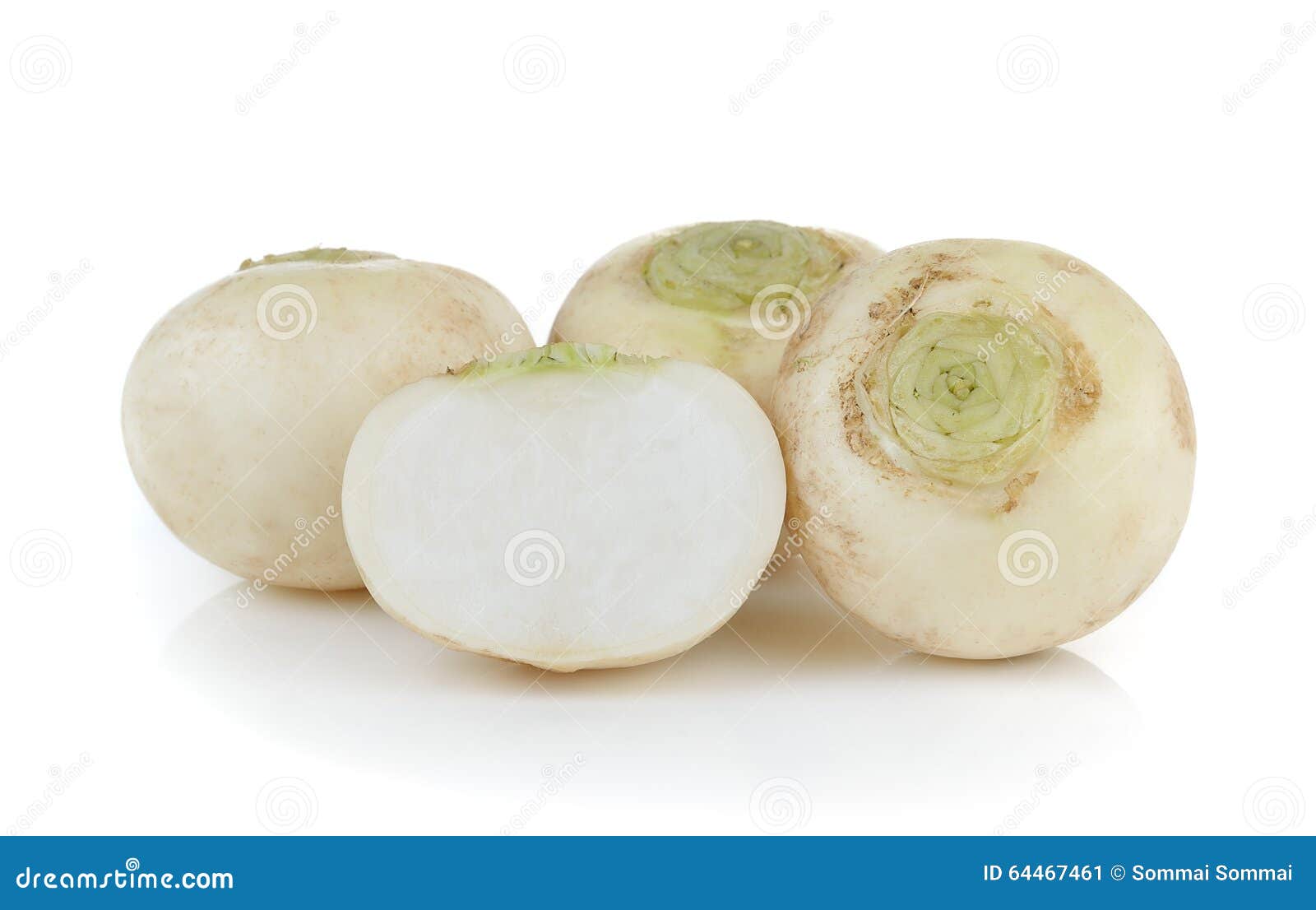 Mini White Turnips on White Background Stock Image - Image of ...