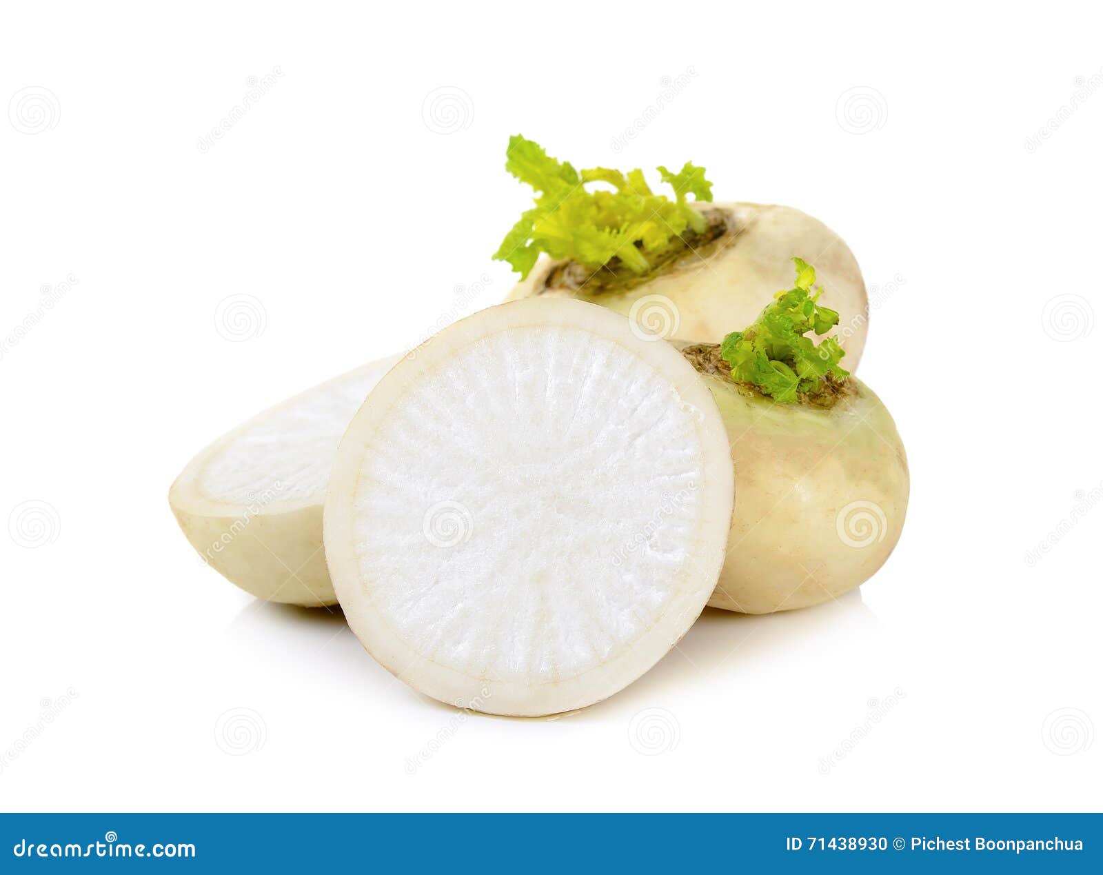 Mini White Turnips on White Background Stock Photo - Image of kohlrabi ...
