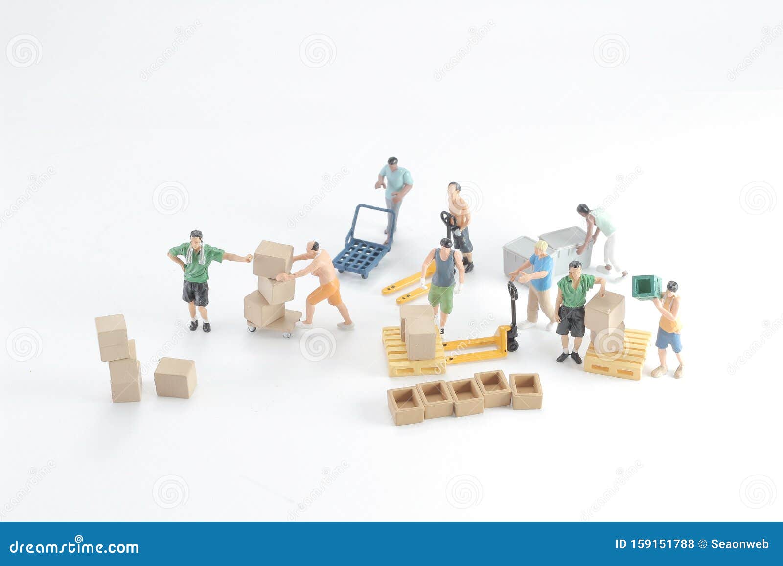 Mini Worker Occupation Isolated with Clipping Path Stock Photo - Image ...