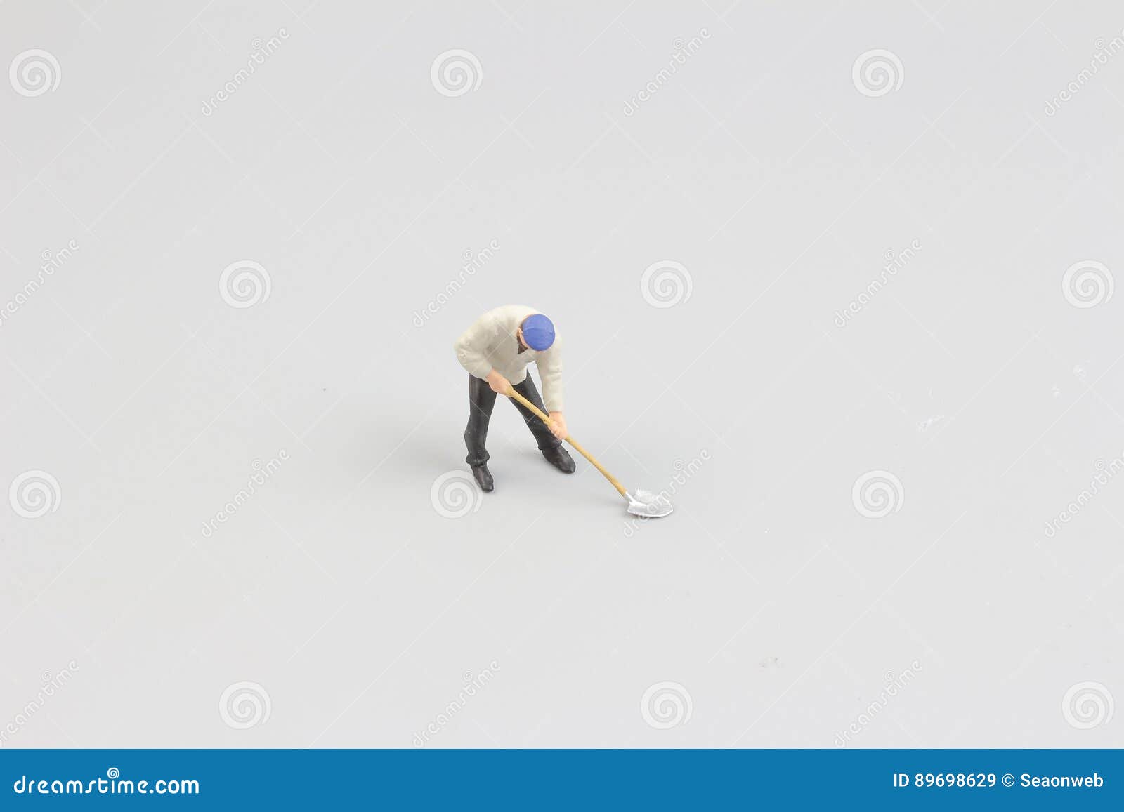 The Mini Workers Isolate on White Back Ground Stock Image - Image of ...