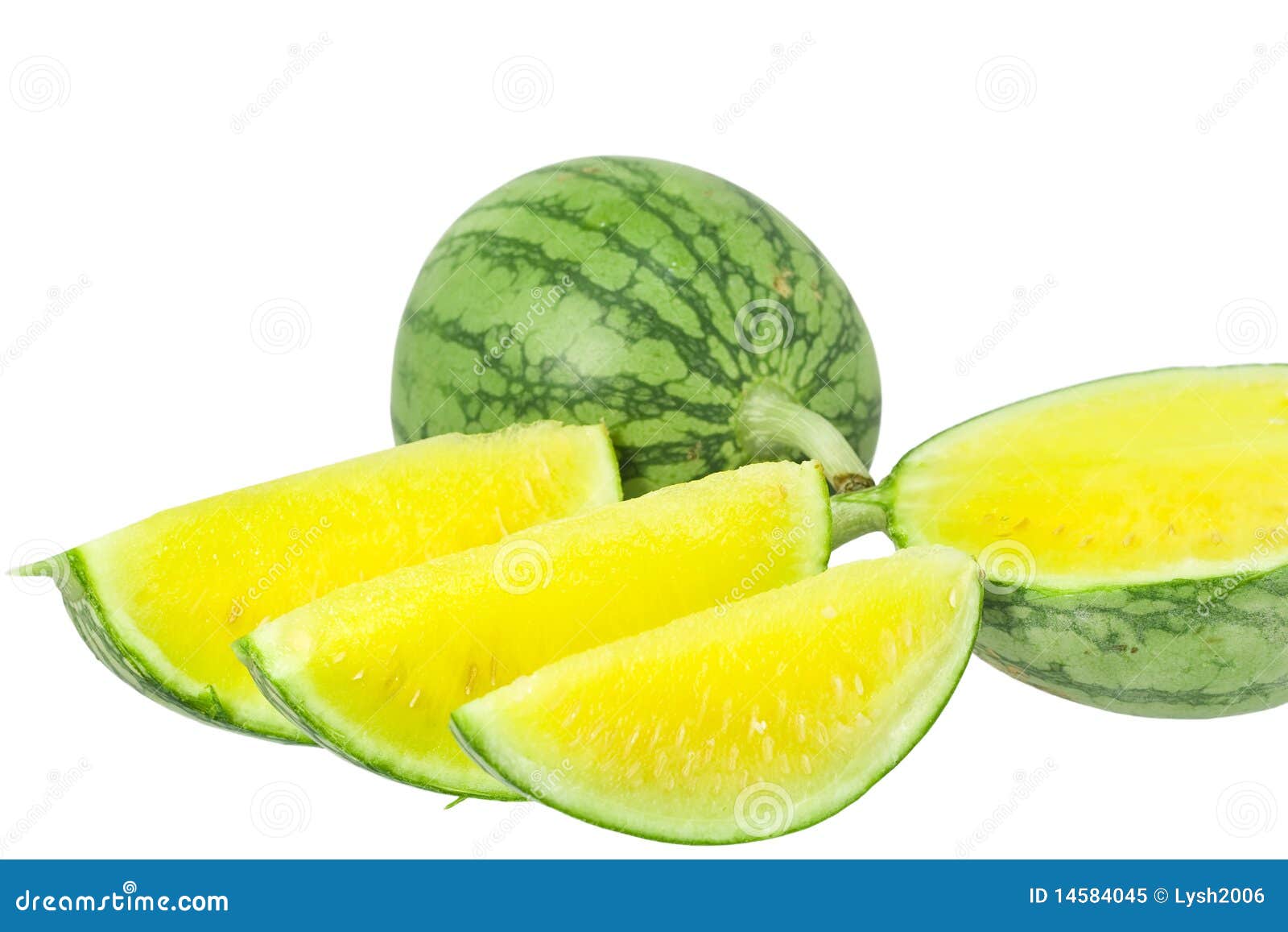 Mini yellow watermelons stock image. Image of mini, piece - 14584045