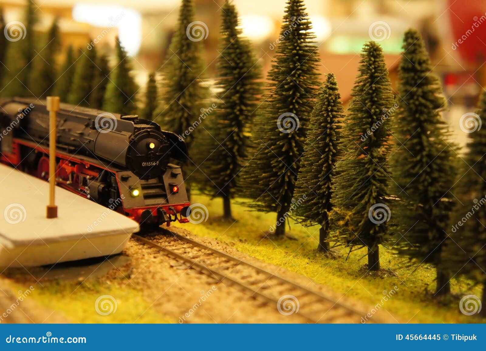 Miniatural Train on the Platform Stock Image - Image of platform ...