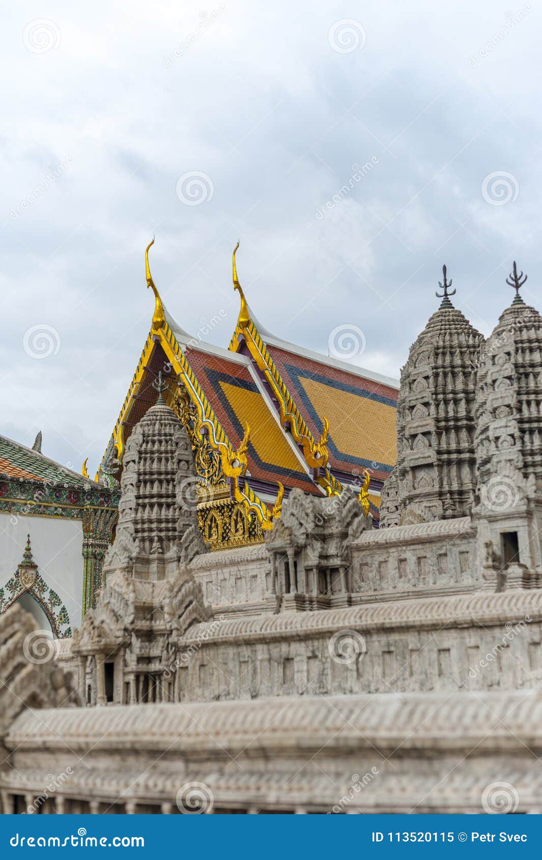 Angkor Wat Miniature Next To The Temple Of The Emerald Buddha Wat Phra ...