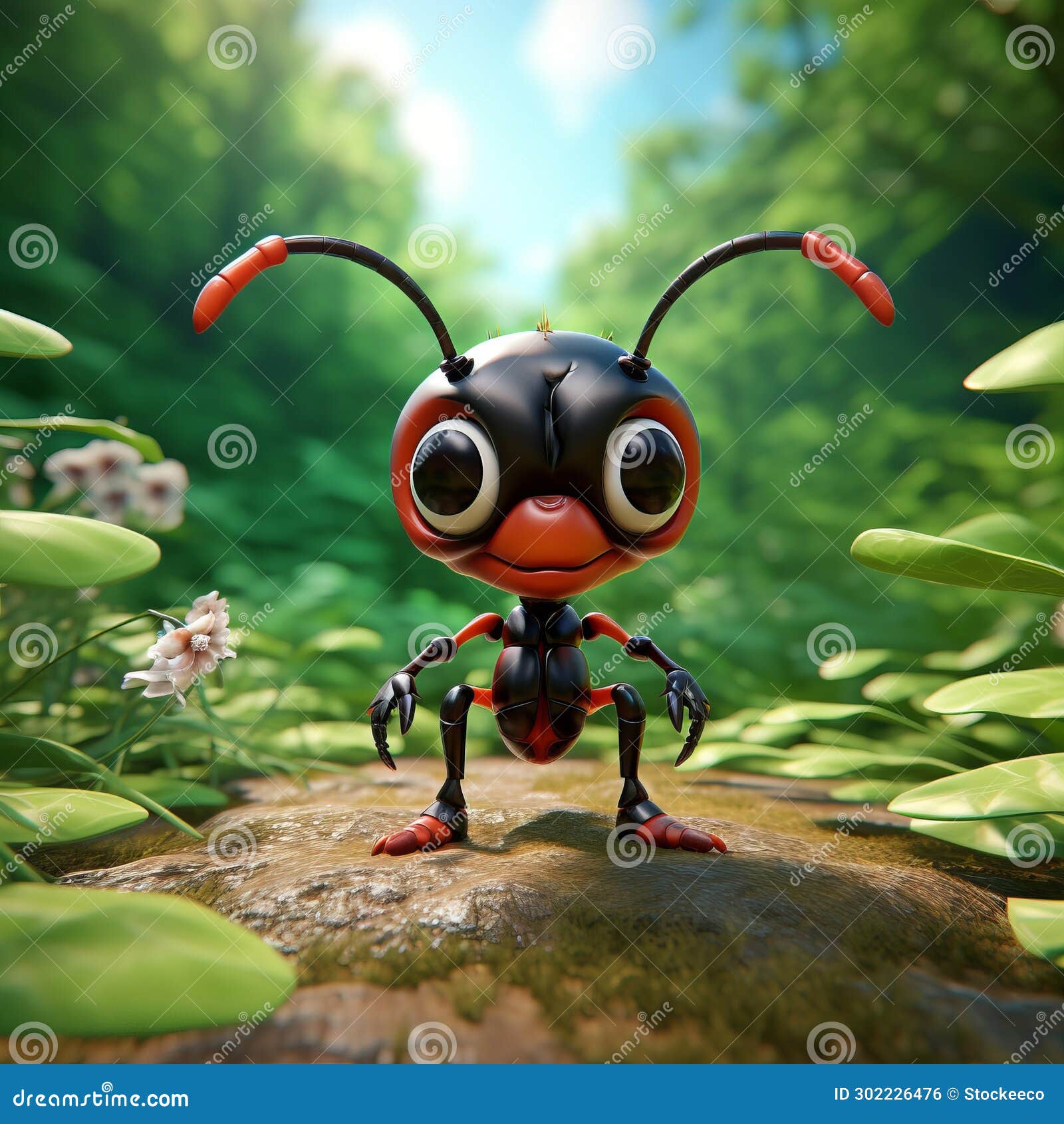 Playful Innocence: High-quality Cartoon Bug in Unreal Engine Style ...