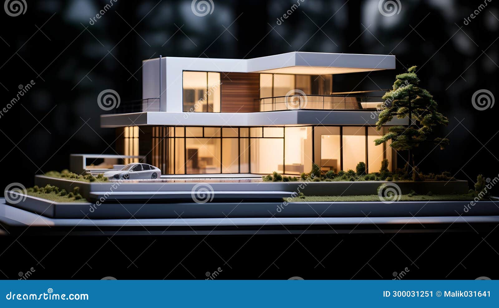 Miniature Architectural Marvel of a Modern Home Model Stock ...