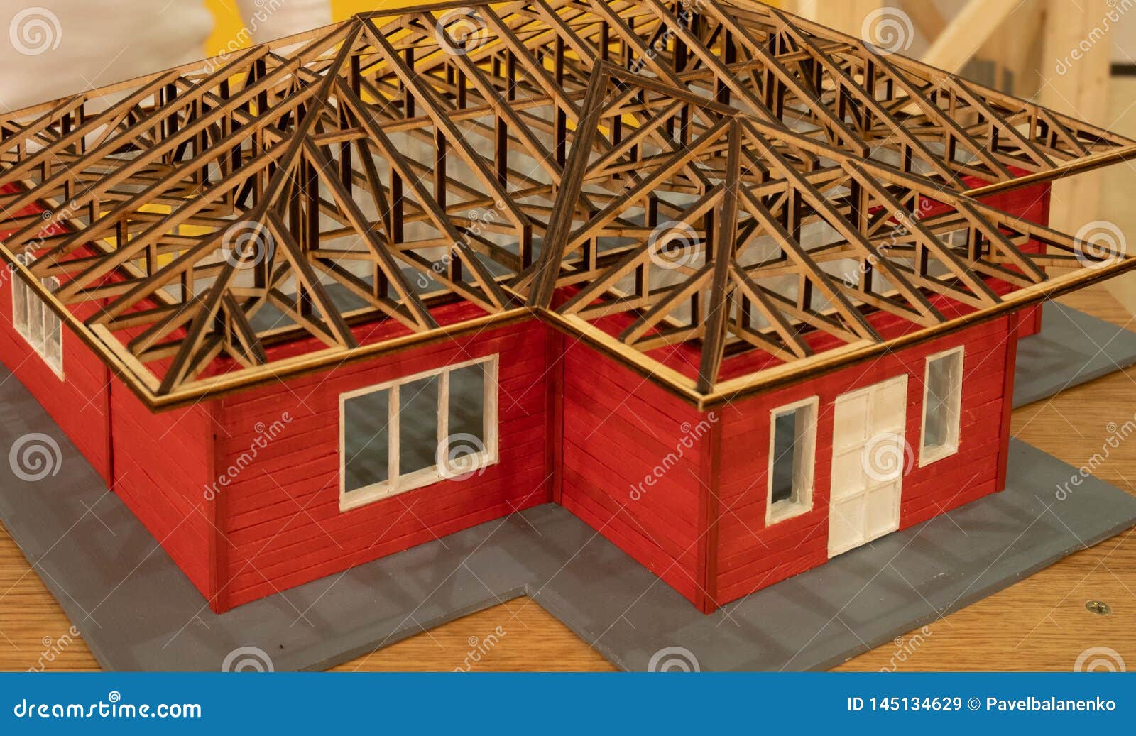 Miniature Architecture Project Model of Small House Made of Wood ...