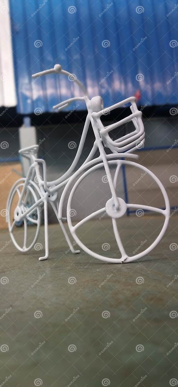 Miniature Bicycle Made of Wire Stock Image - Image of wire, bicycle ...