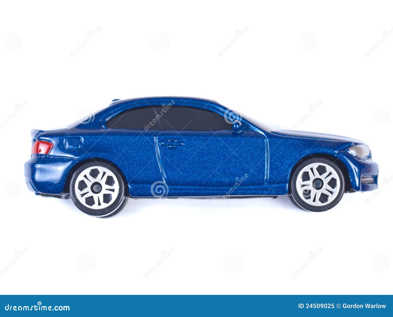 Miniature Blue Toy Car on White Background Stock Image - Image of ...