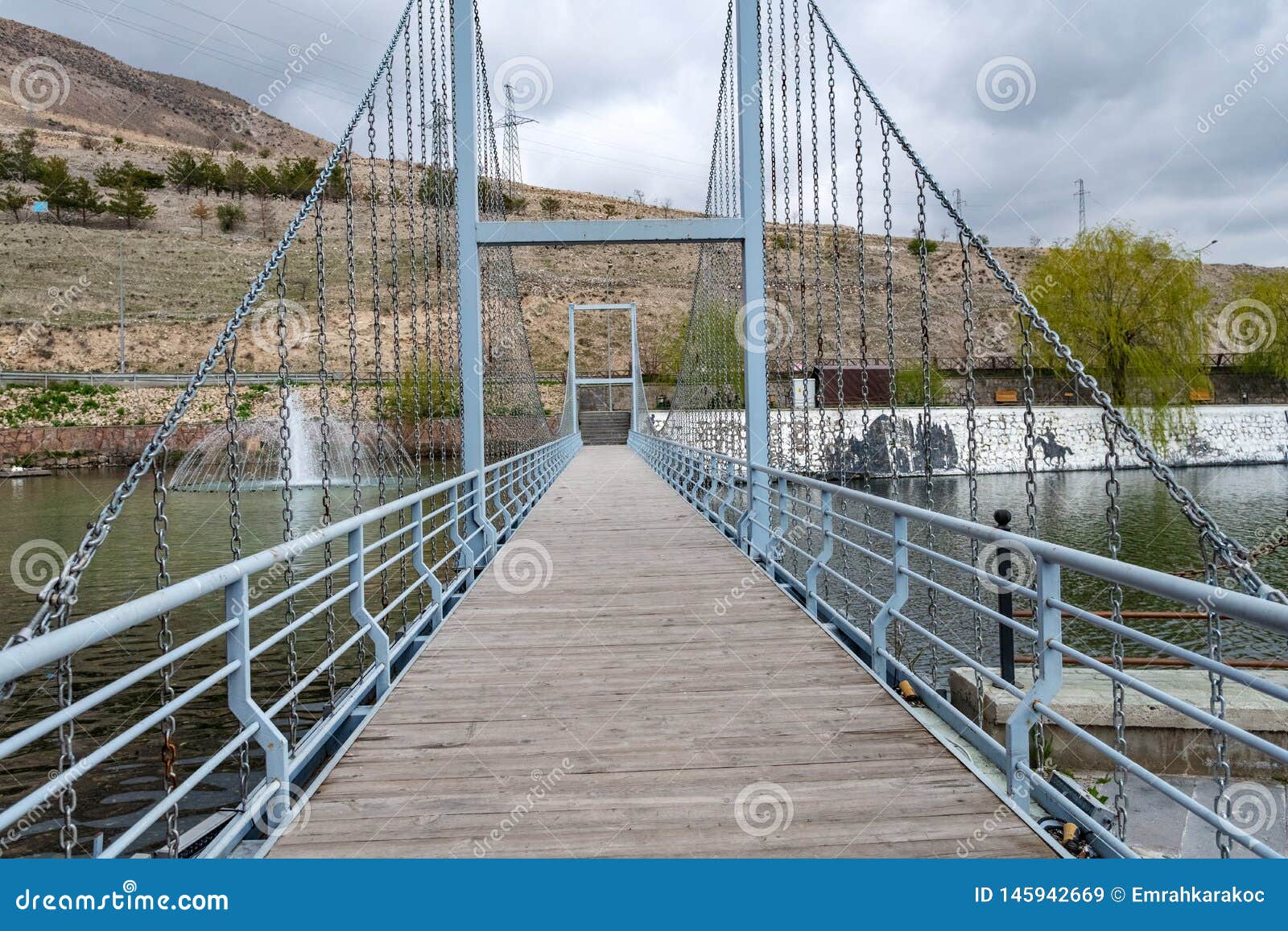 Footpath Bridge stock image. Image of construction, model - 145942669