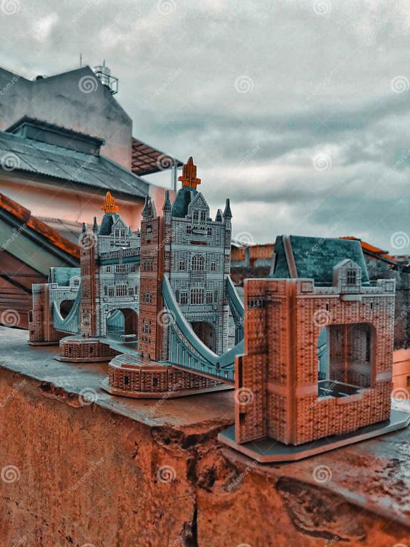 Miniature Bridge stock image. Image of city, background - 218976111