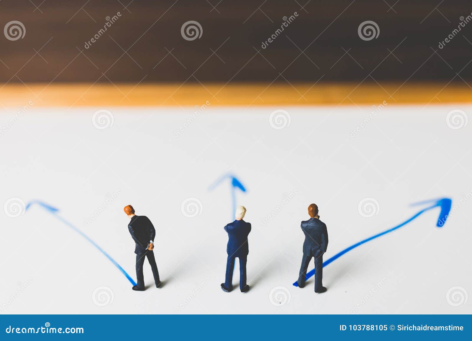 Miniature Businessman Standing on Arrow Pathway Stock Image - Image of ... Miniature Businessman Standing on Arrow Pathway Stock Image - Image of ...