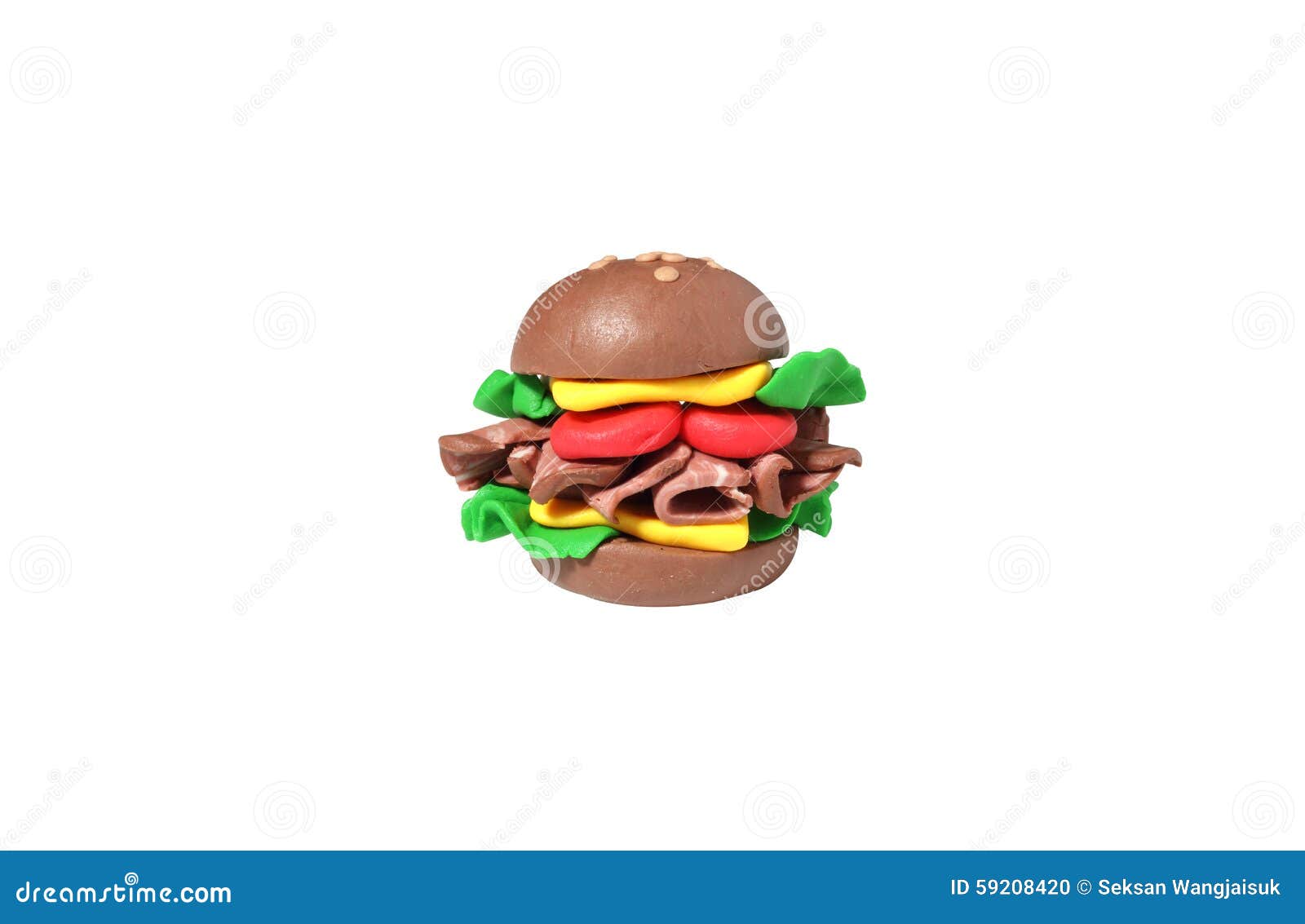 Miniature Cheese Burger And Potato Fried Model Royalty-Free Stock Photo ...