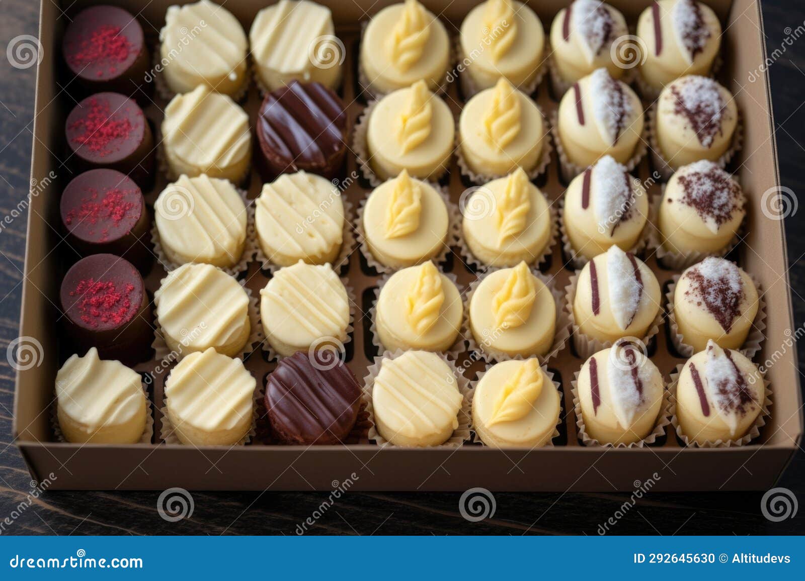 Miniature Cheesecake Bites Arranged in a Box Stock Photo - Image of ...