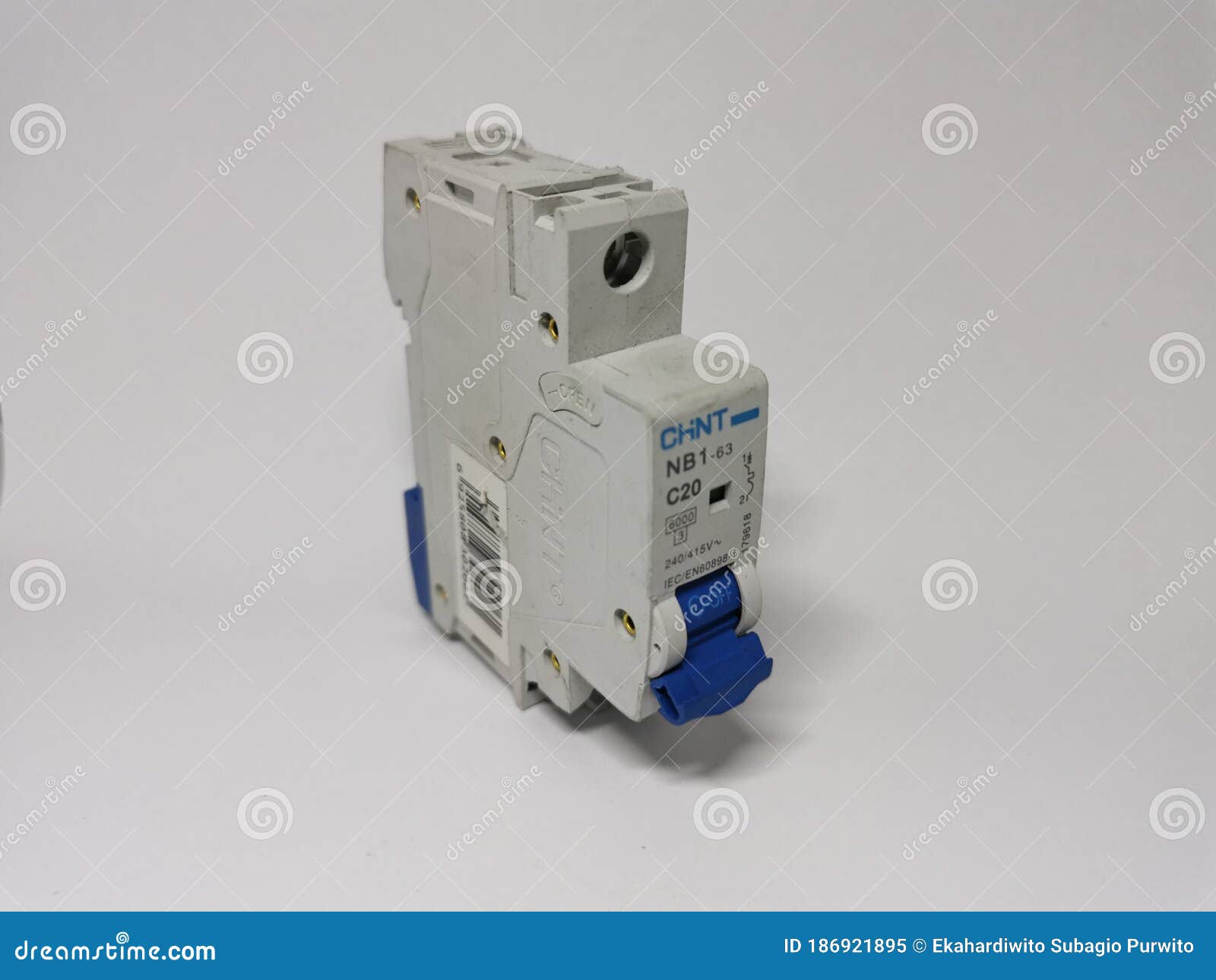 Miniature Circuit Breaker on White Background Editorial Image - Image ...