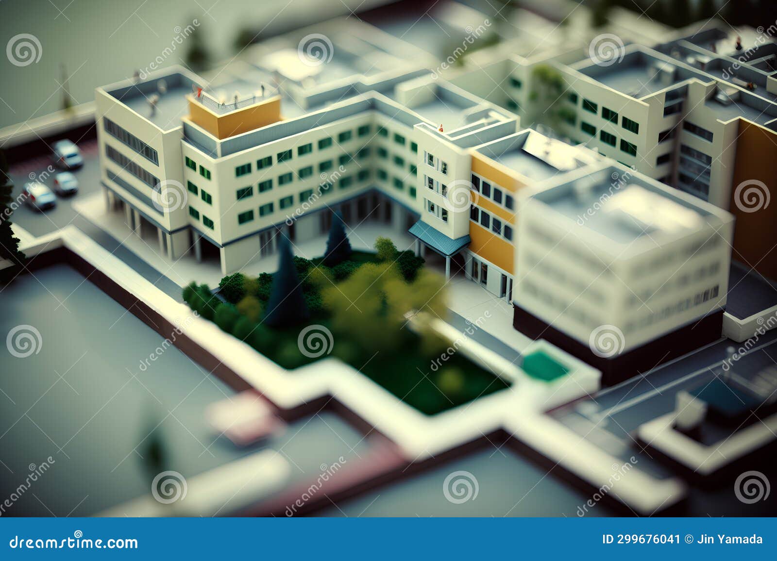 Miniature City. 3d Render of a Model of a City Stock Illustration ...