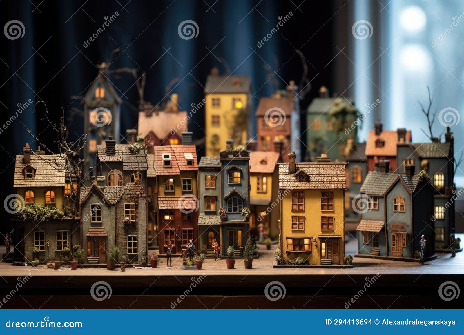 A Miniature City With Several Storey Buildings Facing The Main Road Was ...