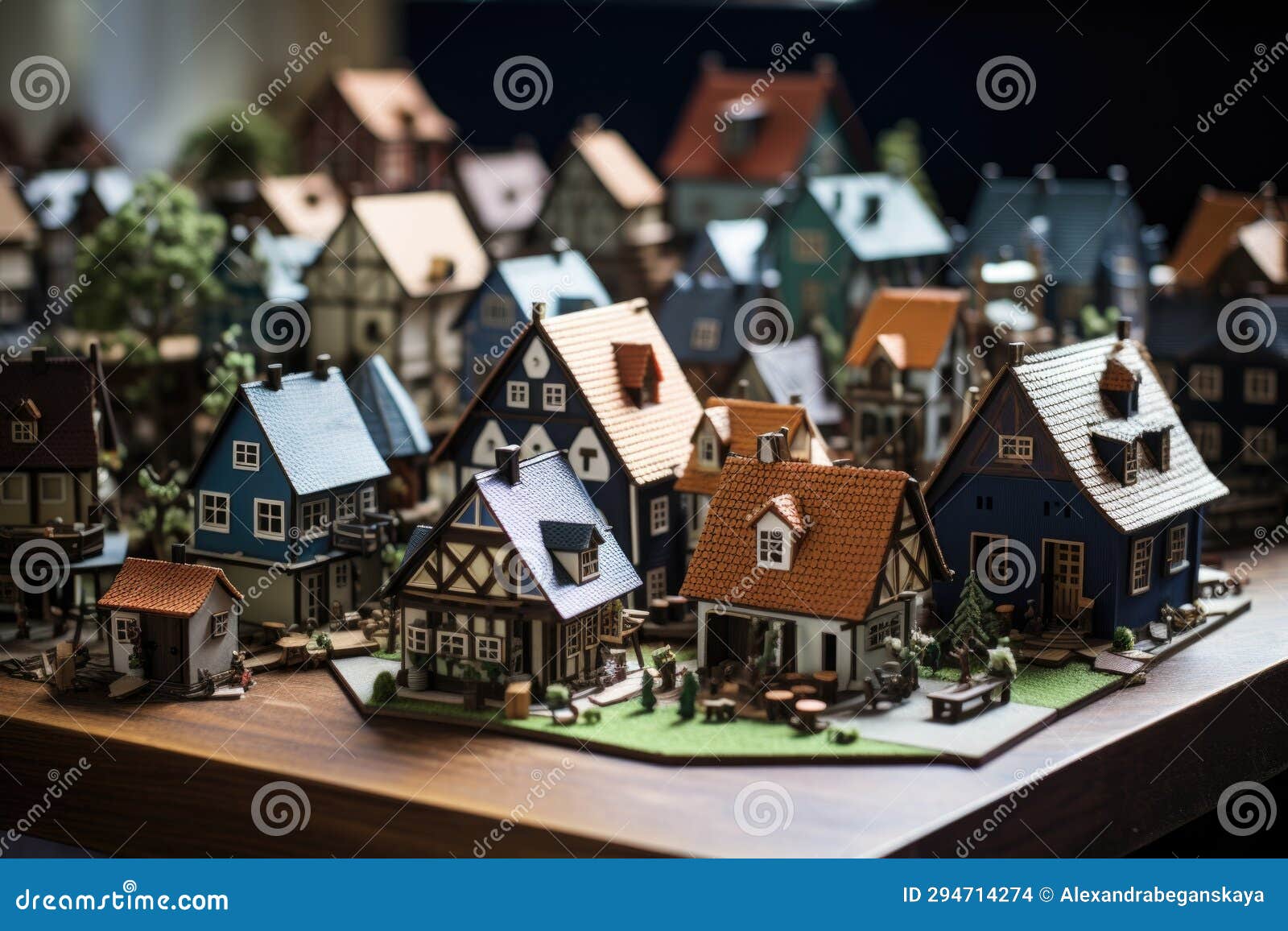 A Miniature City with Houses Stock Illustration - Illustration of cars ...