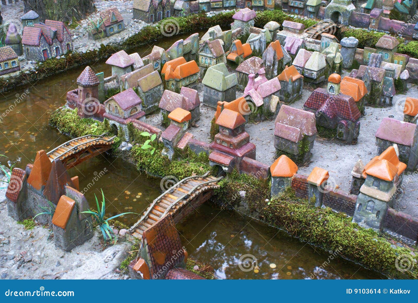 Miniature City Multi-colored Houses. Abstract Urban Architecture ...