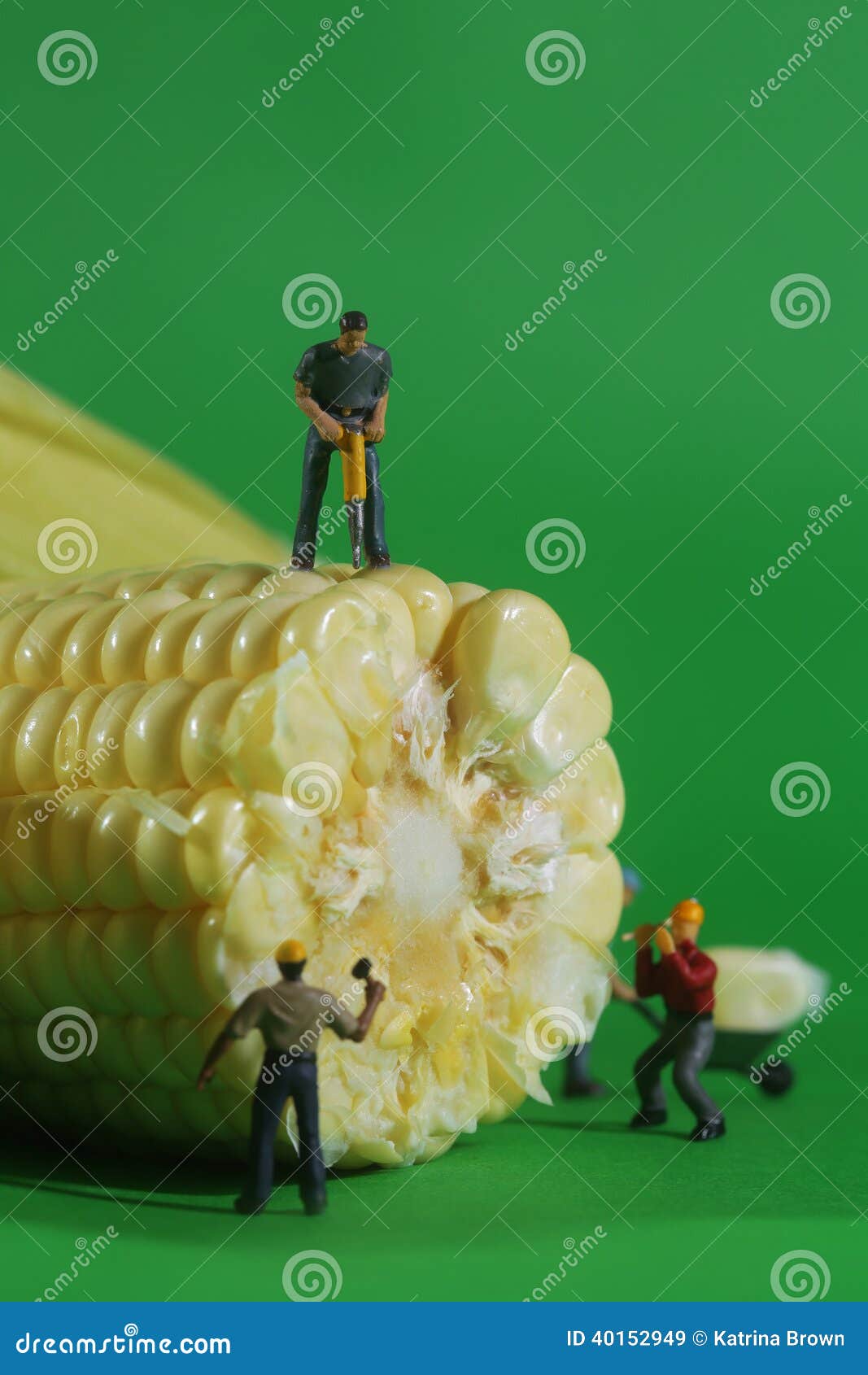 Miniature Construction Workers in Conceptual Food Imagery with C Stock ...