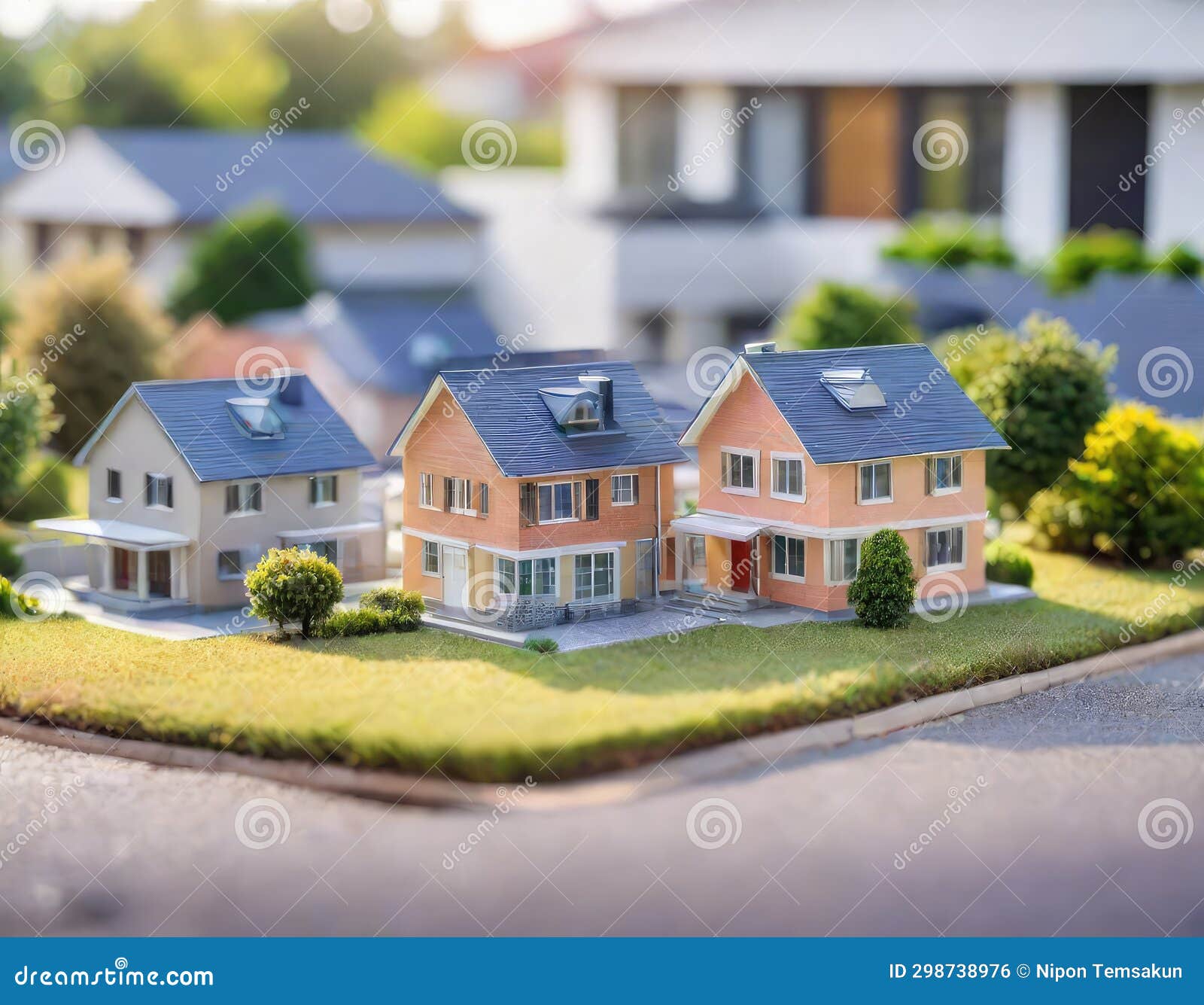 Miniature Construction Workers Working on Construction Site with Model ...