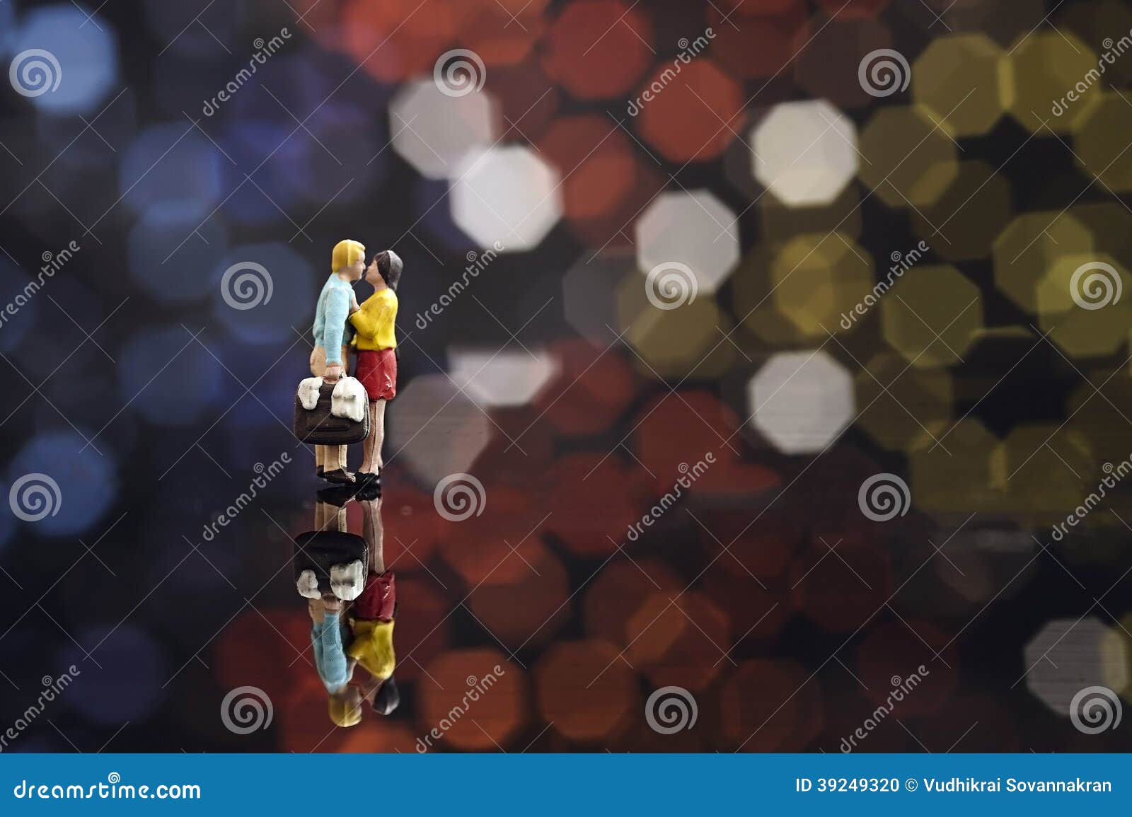 Miniature couple kissing stock photo. Image of activity - 39249320