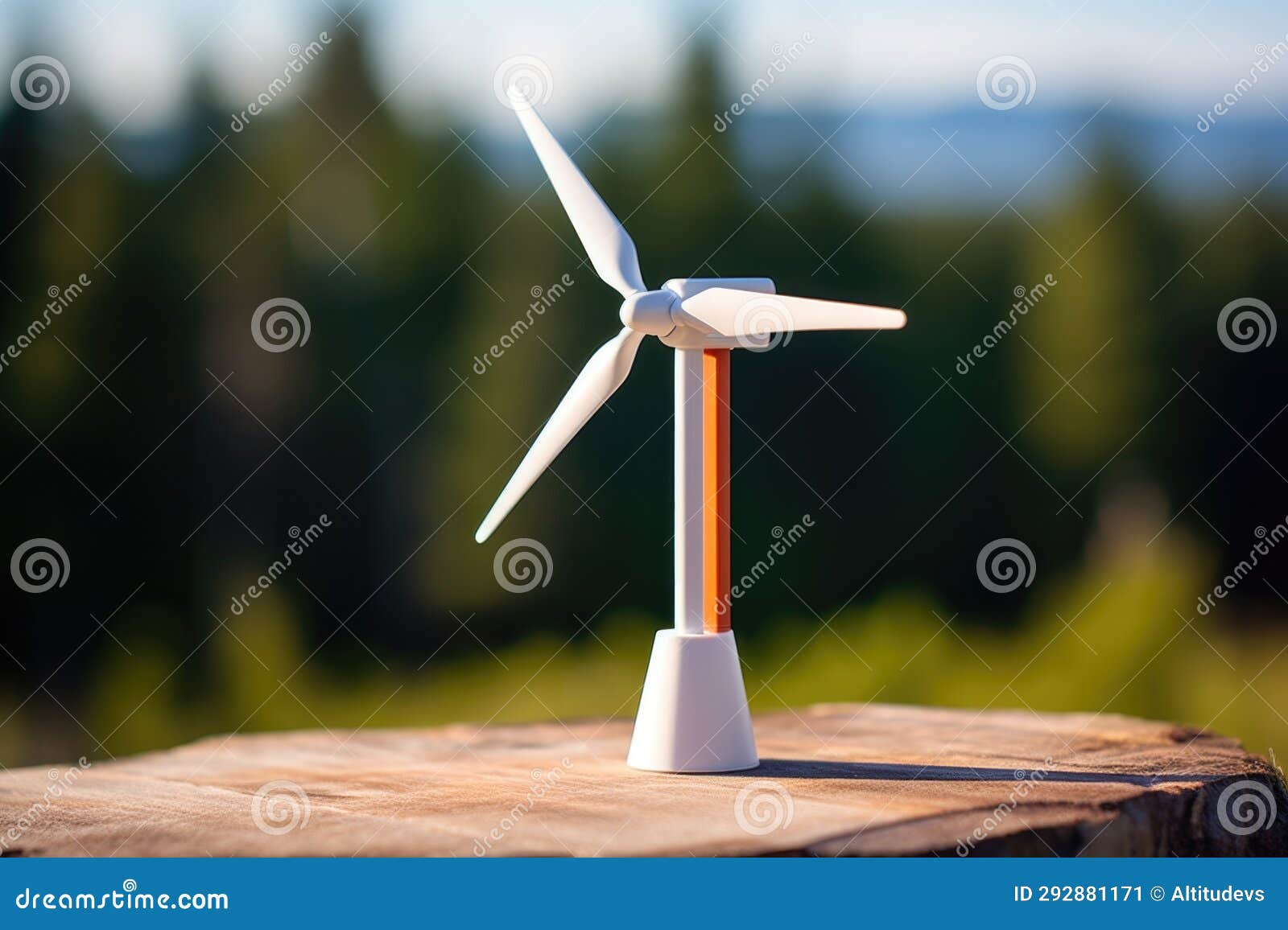 A Miniature Desktop Wind Turbine Model Stock Image - Image of model ...