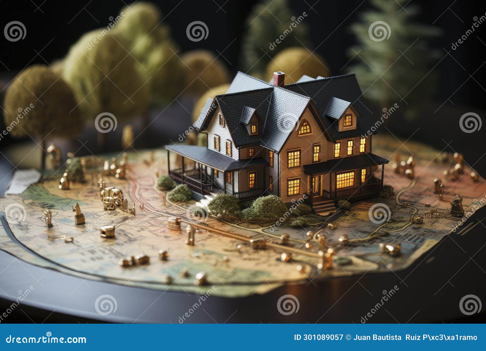 Miniature Dream Home: Architectural Model Showcase. Stock Image - Image ...