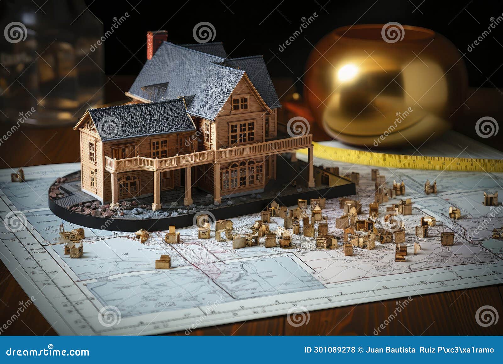 Miniature Dream Home: Architectural Model Showcase. Stock Photo - Image ...